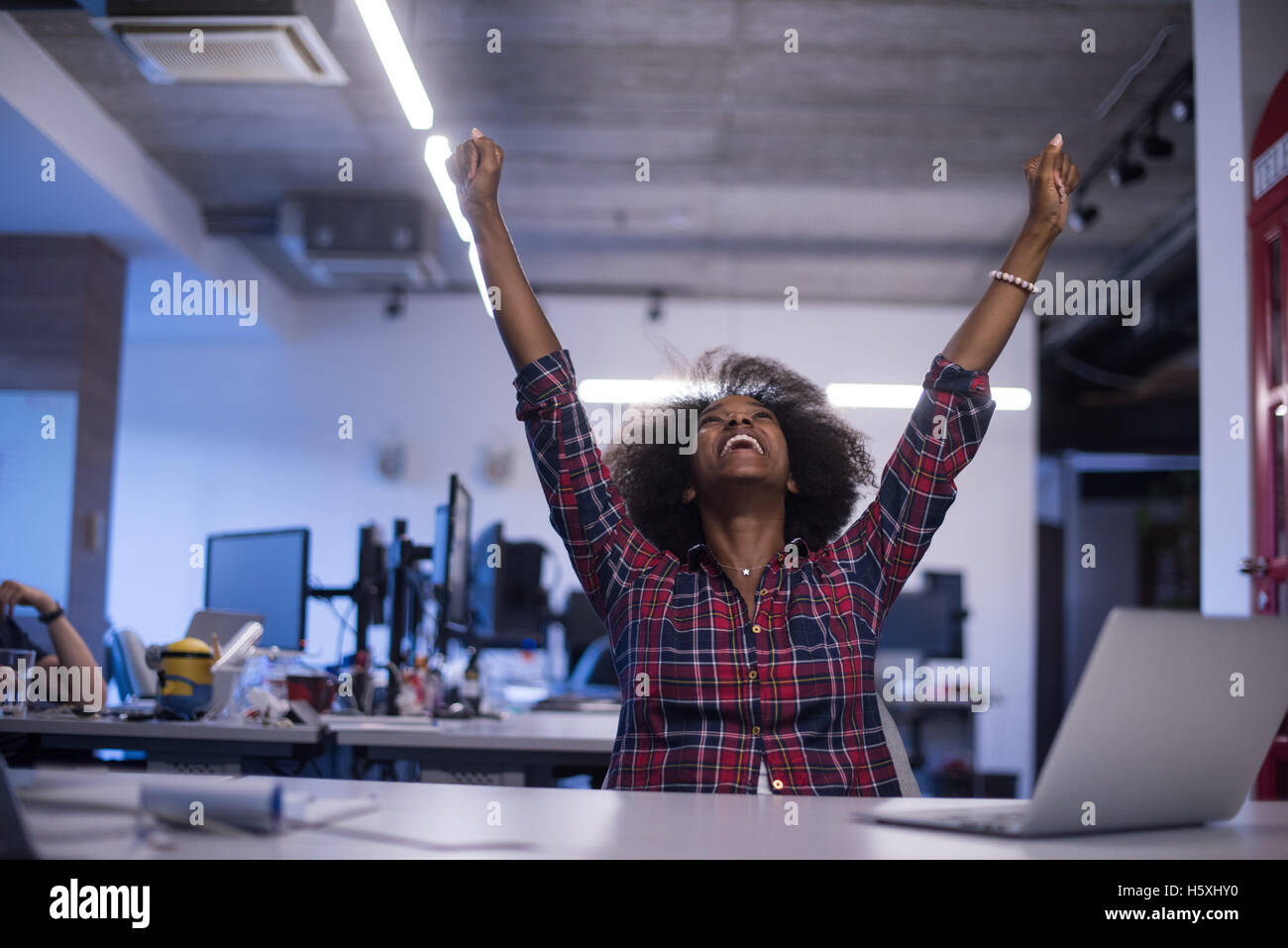 Portrait Of A Young Successful African American Beautiful Woman Who