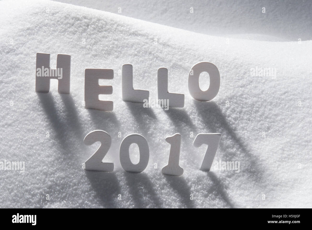 Text Hello 2017 With White Letters In Snow Stock Photo - Alamy Text Hello 2017 With White Letters In Snow Stock Photo - Alamy
