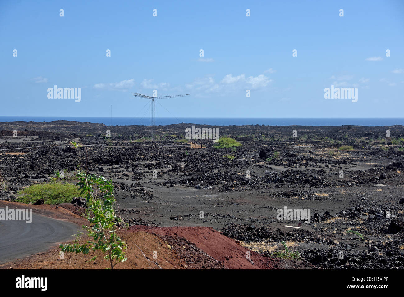Lava flows at English Bay in the North of Ascension Island Stock Photo ...