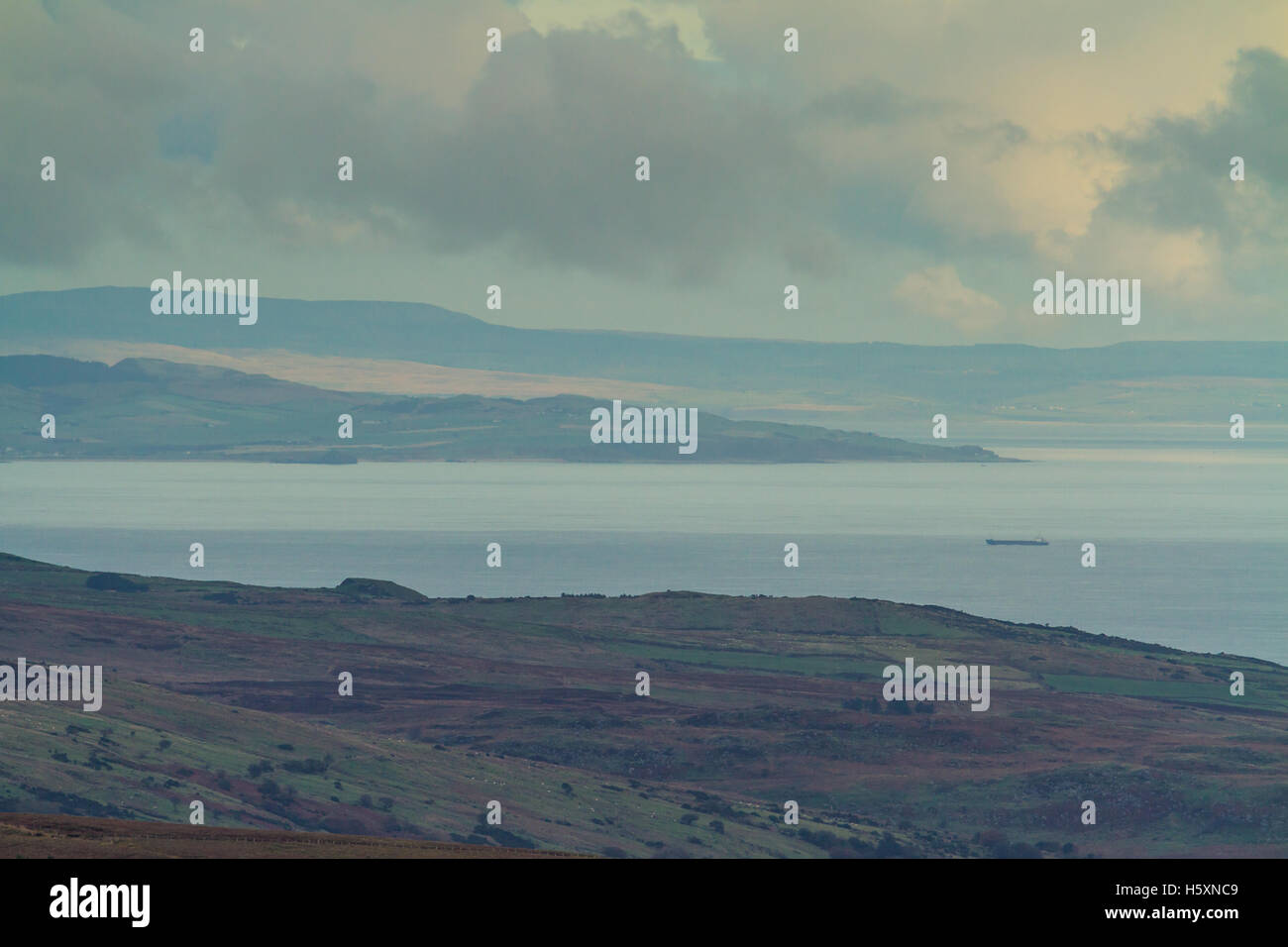Mull of Kintyre taken with a Long Lens from Orra Mountain Co Antrim N ...