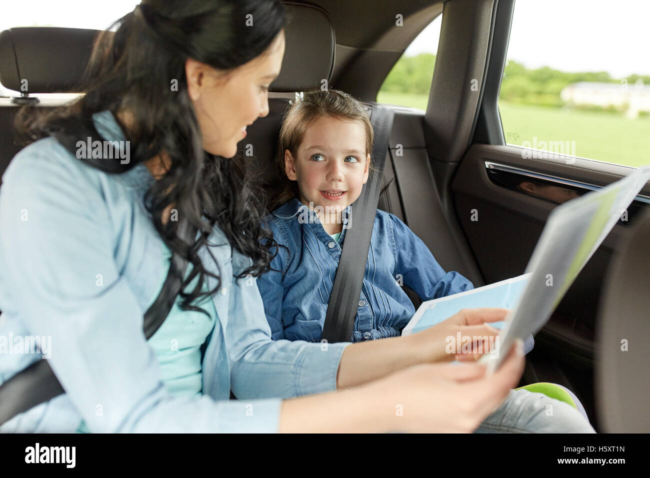 Mother baby driving in car hi-res stock photography and images - Alamy