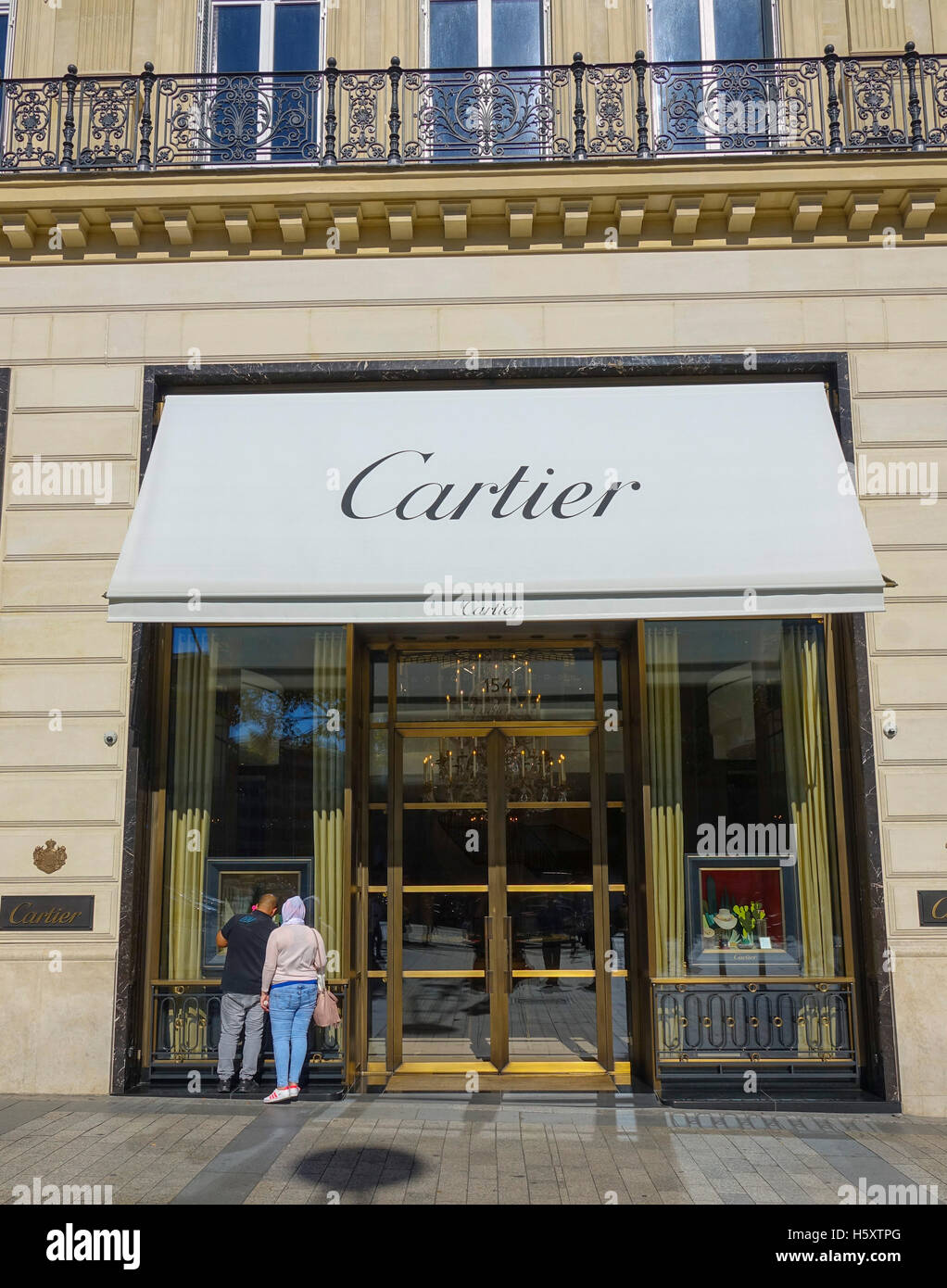 Exclusive Cartier shop on Champs Elyseess in Paris Stock Photo - Alamy