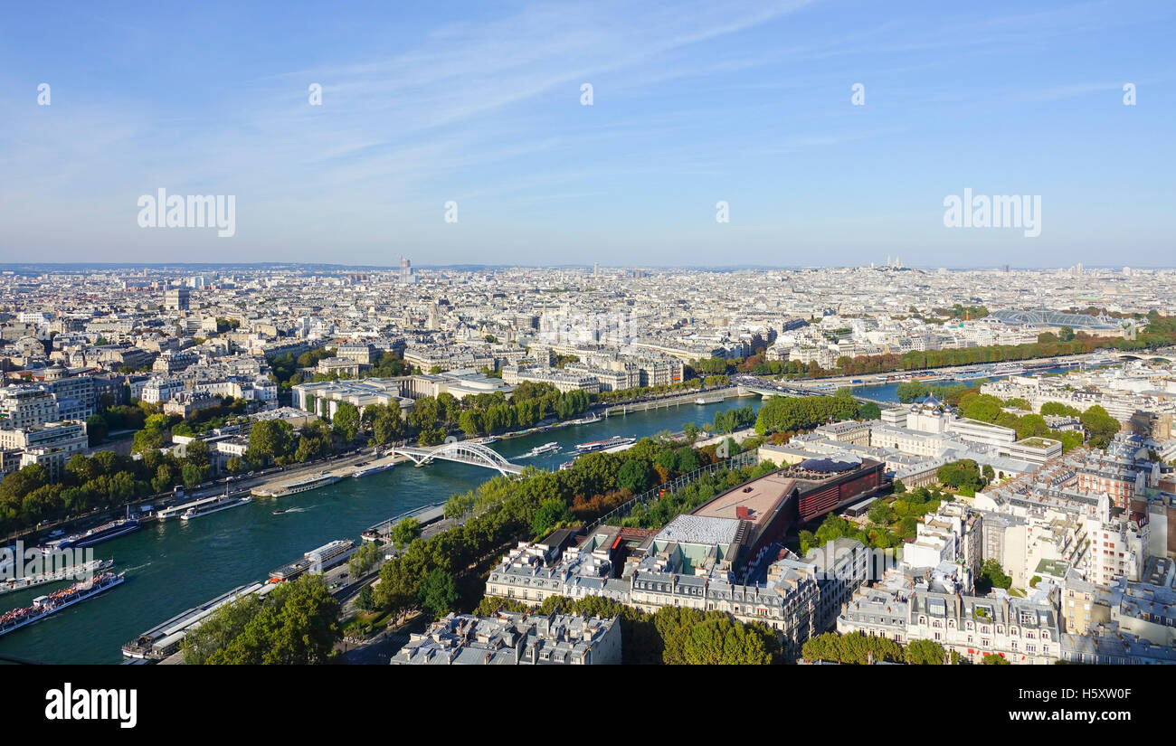 Aerial view over paris with eiffel tower paris street photography hi ...
