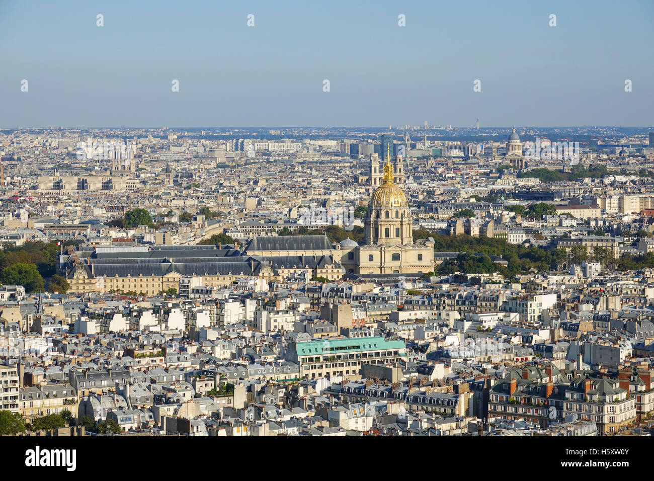 The huge city of Paris - aerial view Stock Photo - Alamy