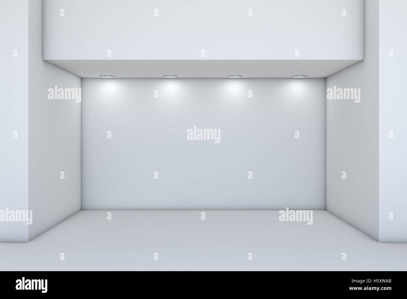 Empty storefront with lights Stock Photo - Alamy