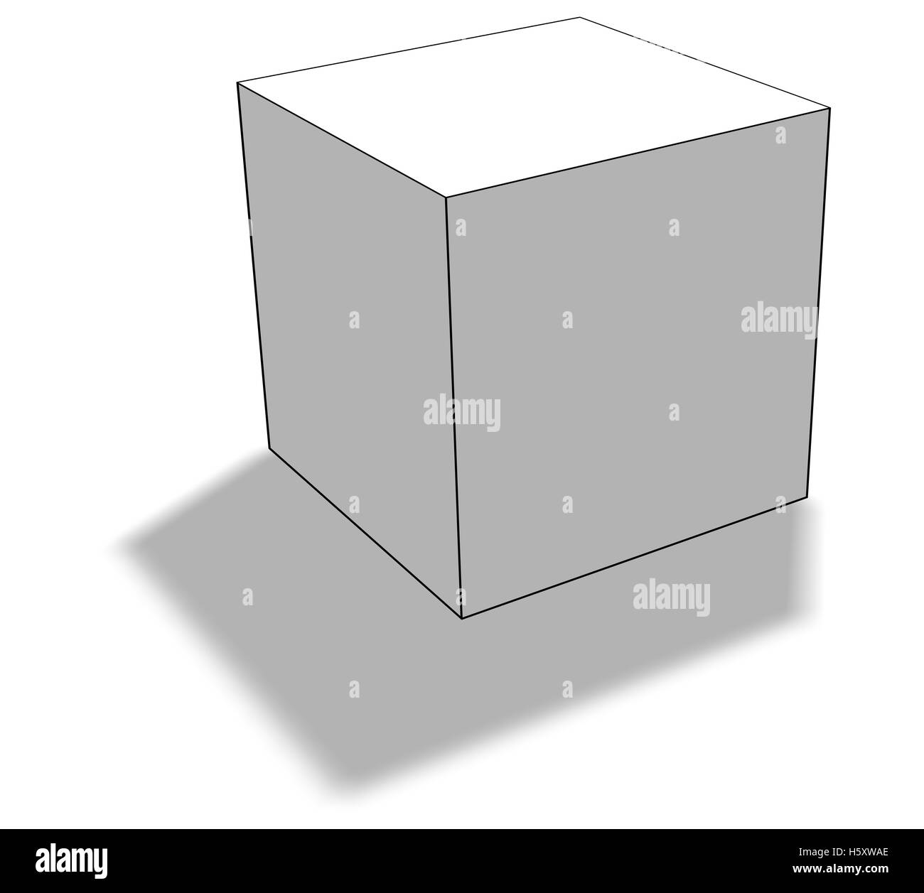 Blank white box with shadow Stock Photo - Alamy