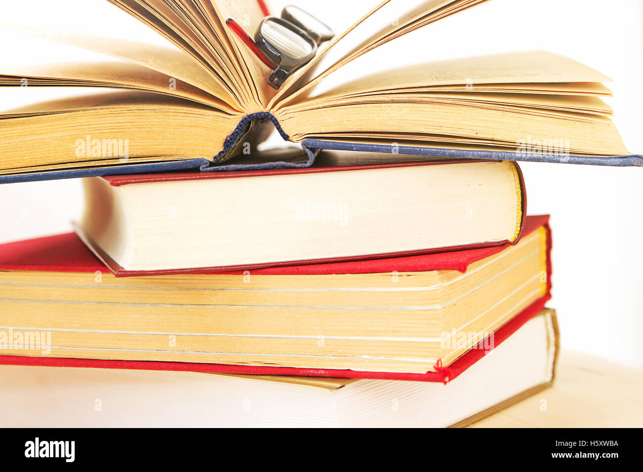 Thick books closeup Stock Photo - Alamy