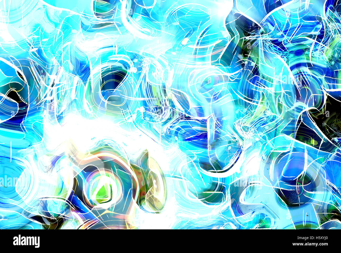 graphic design illustration of notes and note lines in circle structure ...