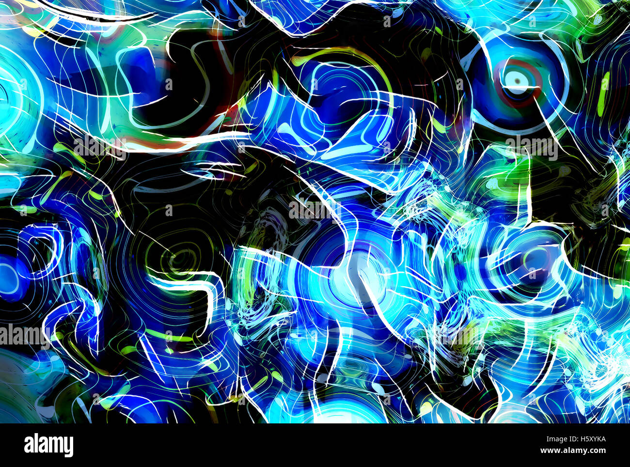 graphic design illustration of notes and note lines in circle structure ...