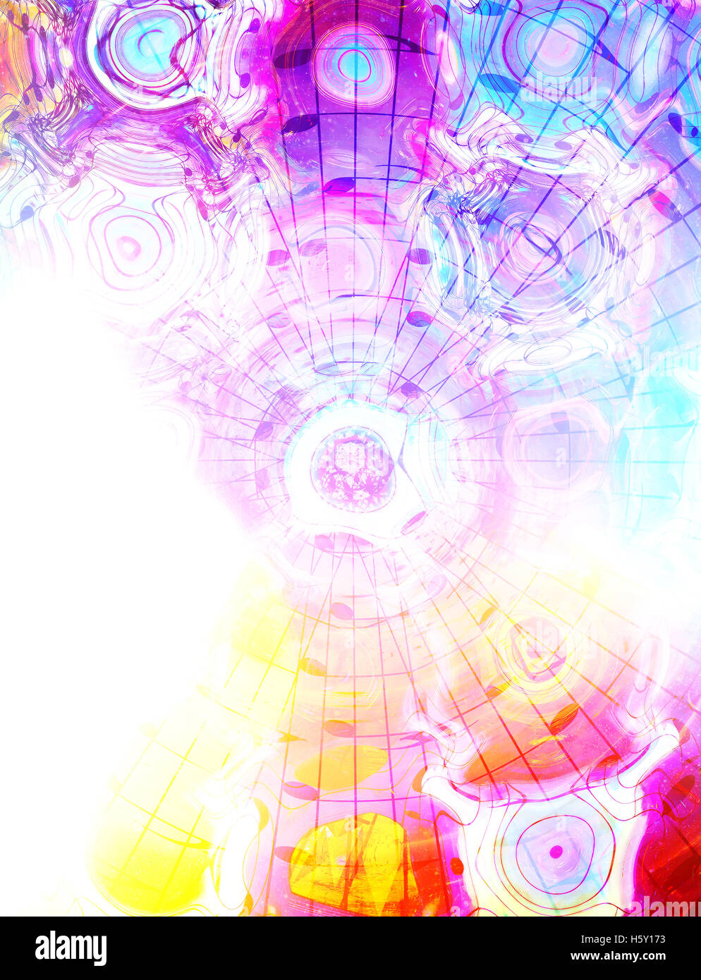 Psychedelic music note hi-res stock photography and images - Alamy