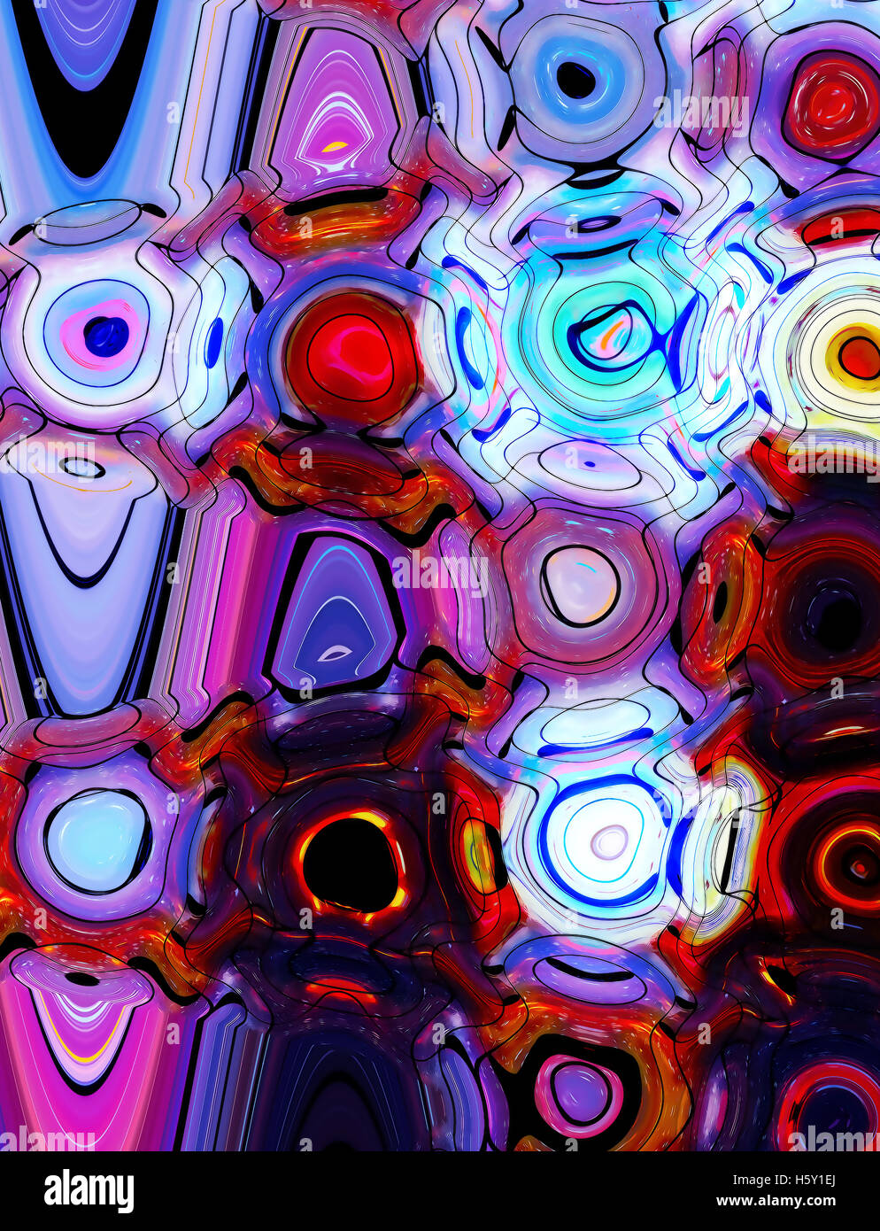 graphic design illustration of notes and note lines in circle structure ...