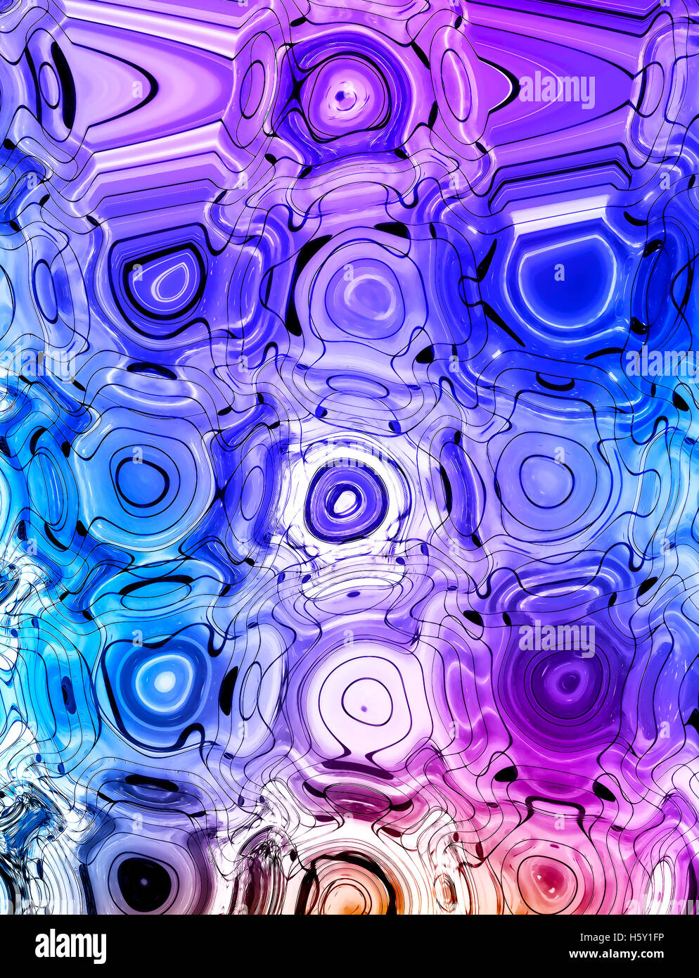 graphic design illustration of notes and note lines in circle structure ...