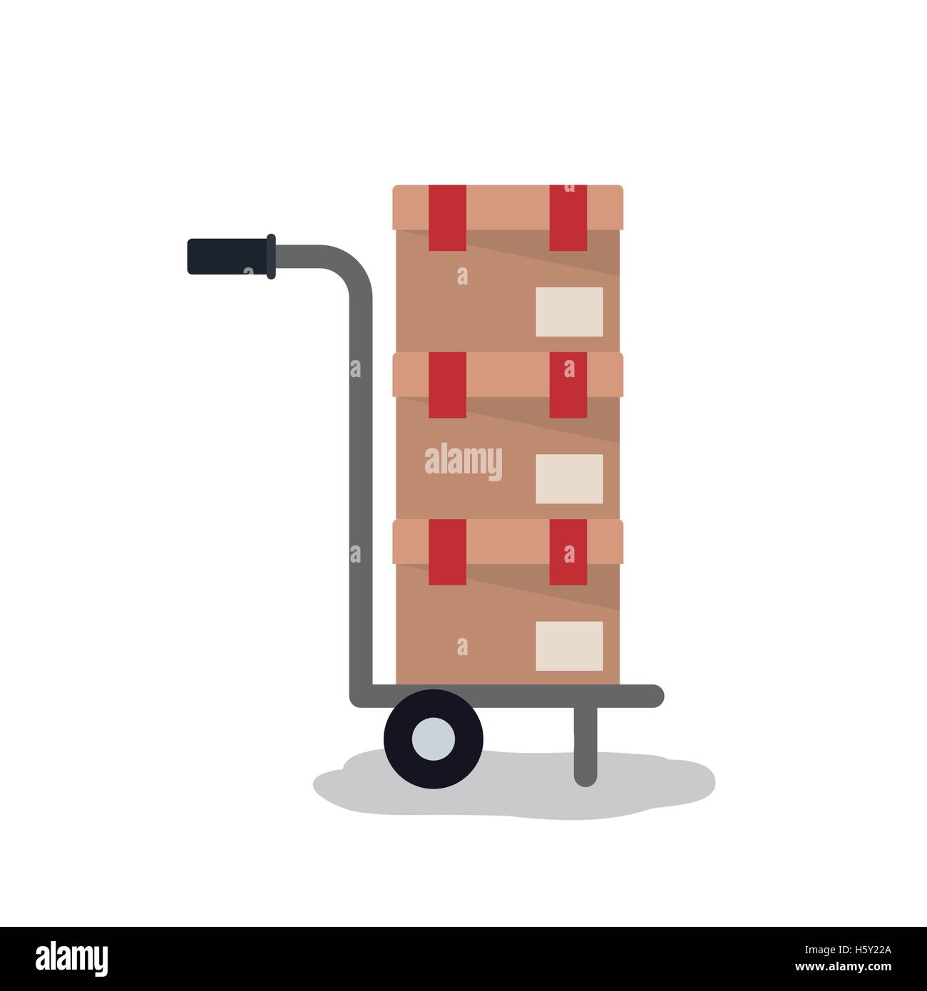 Package and cart of delivery and storage concept Stock Vector Image ...
