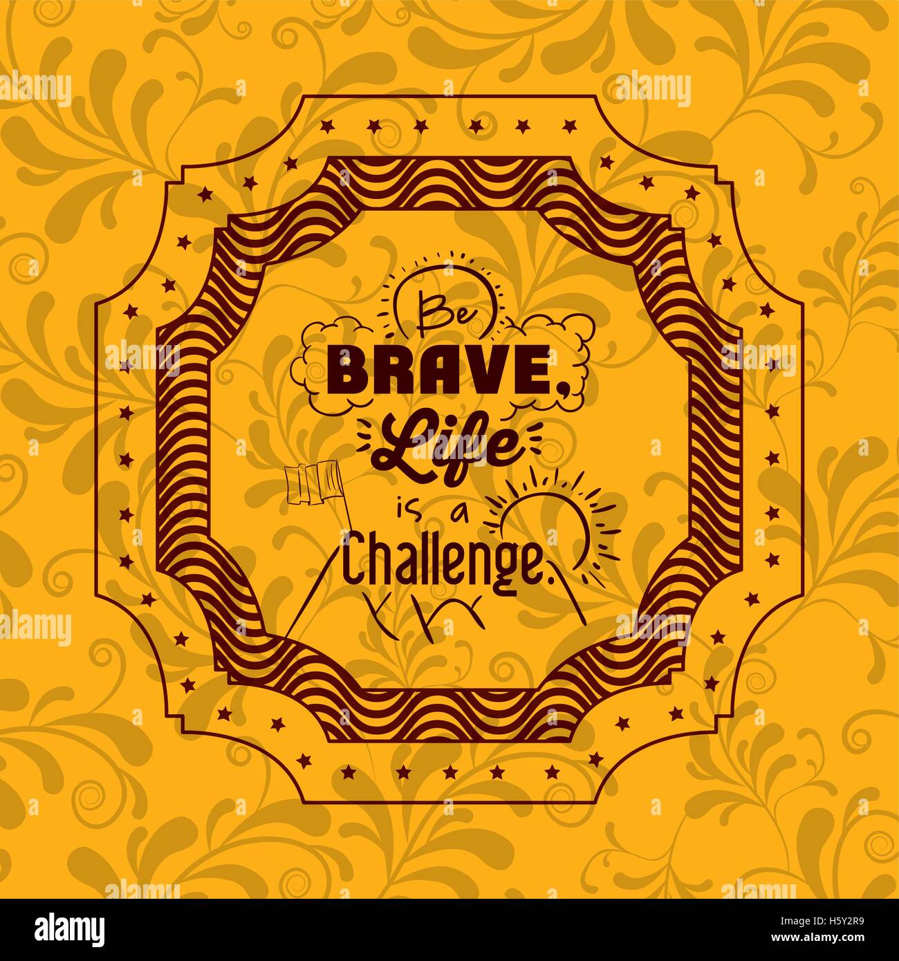 Attitude phrase inside frame design Stock Vector Image & Art - Alamy