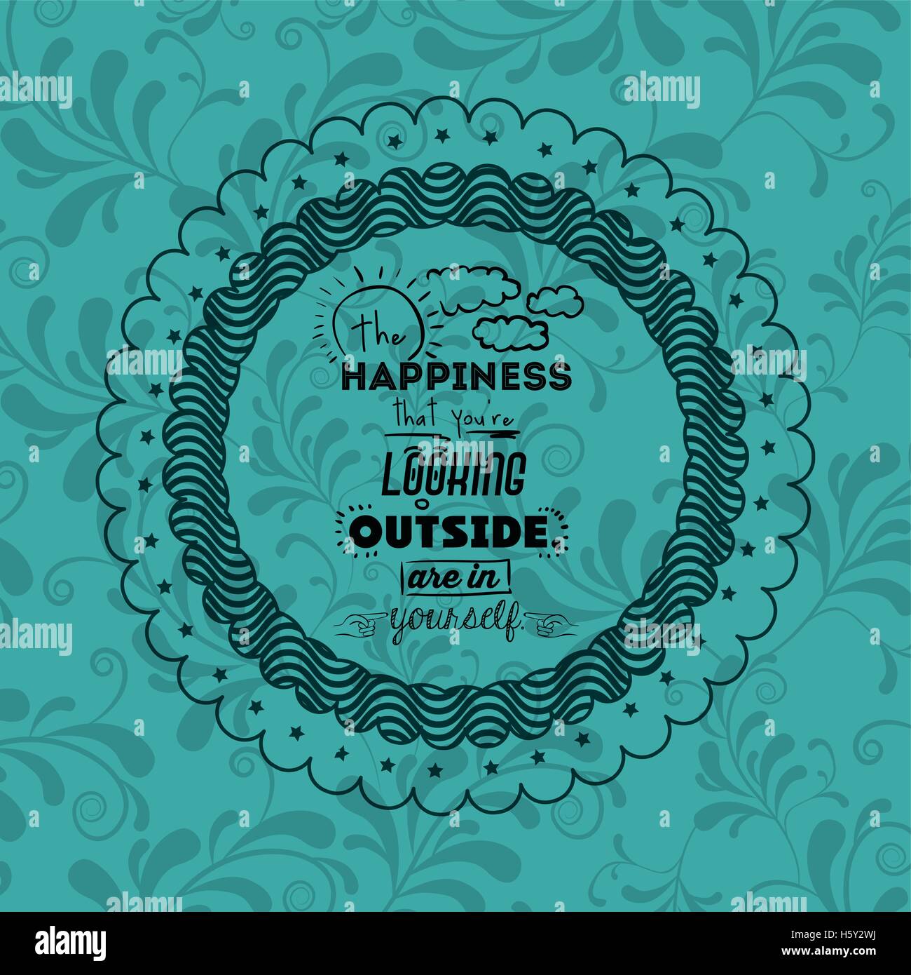 Attitude phrase inside frame design Stock Vector Image & Art - Alamy