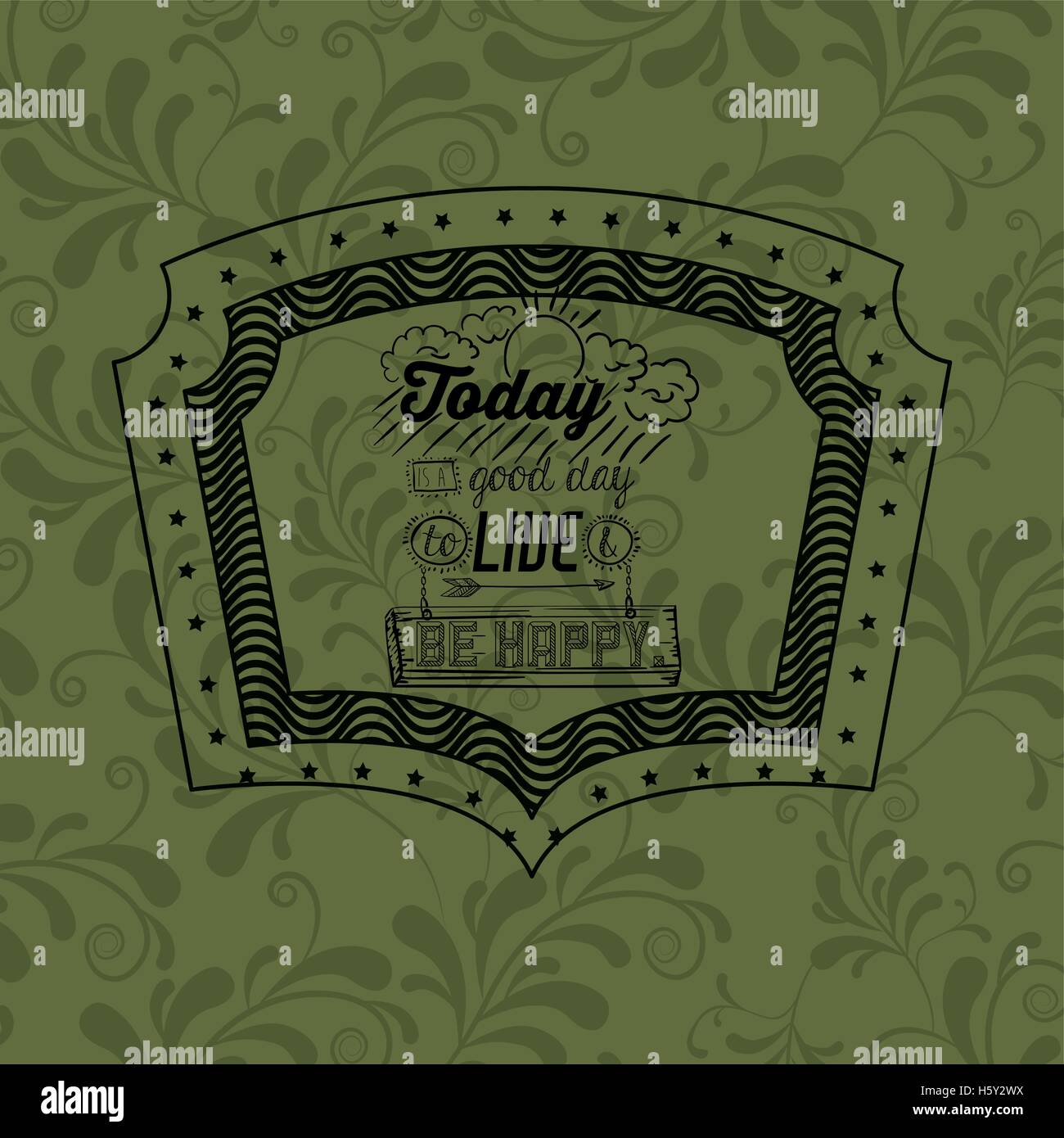 Attitude phrase inside frame design Stock Vector Image & Art - Alamy