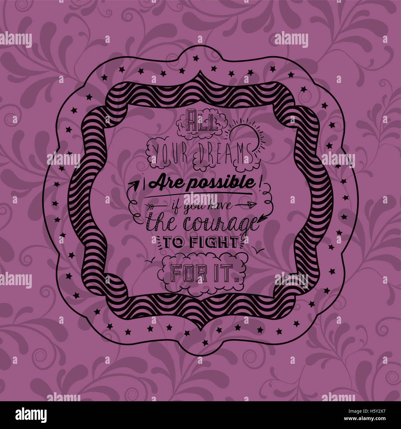 Attitude phrase inside frame design Stock Vector Image & Art - Alamy