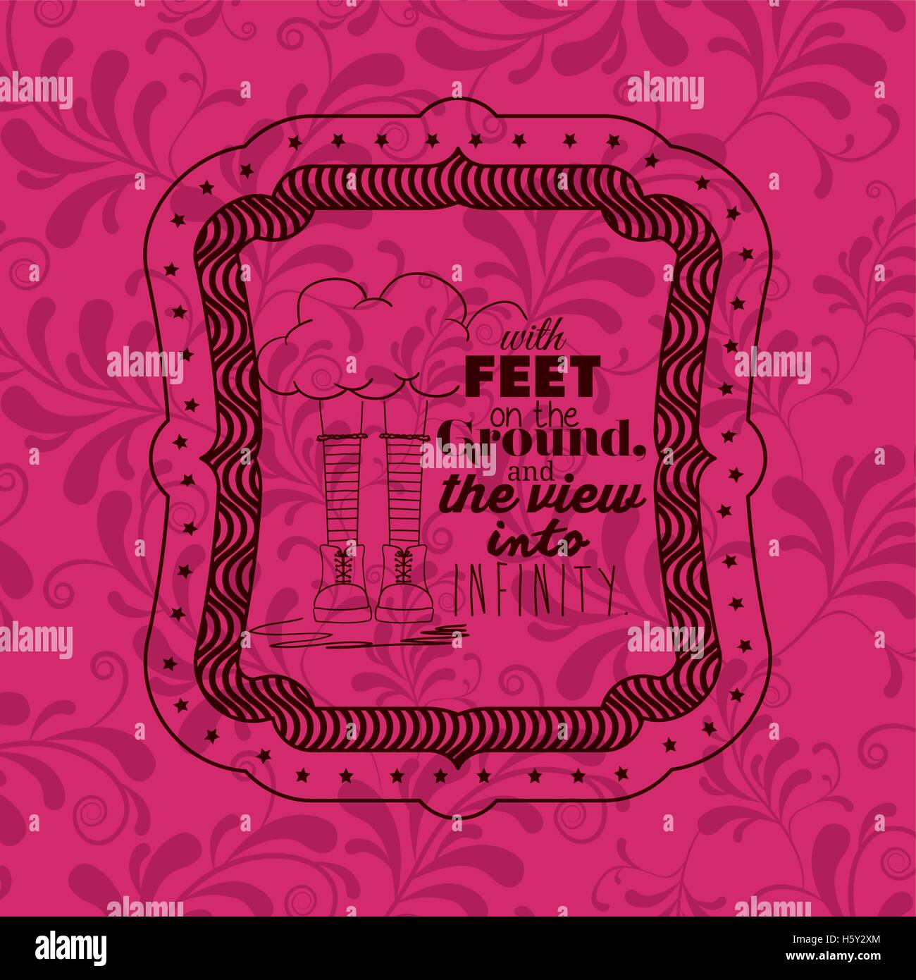 Attitude phrase inside frame design Stock Vector Image & Art - Alamy