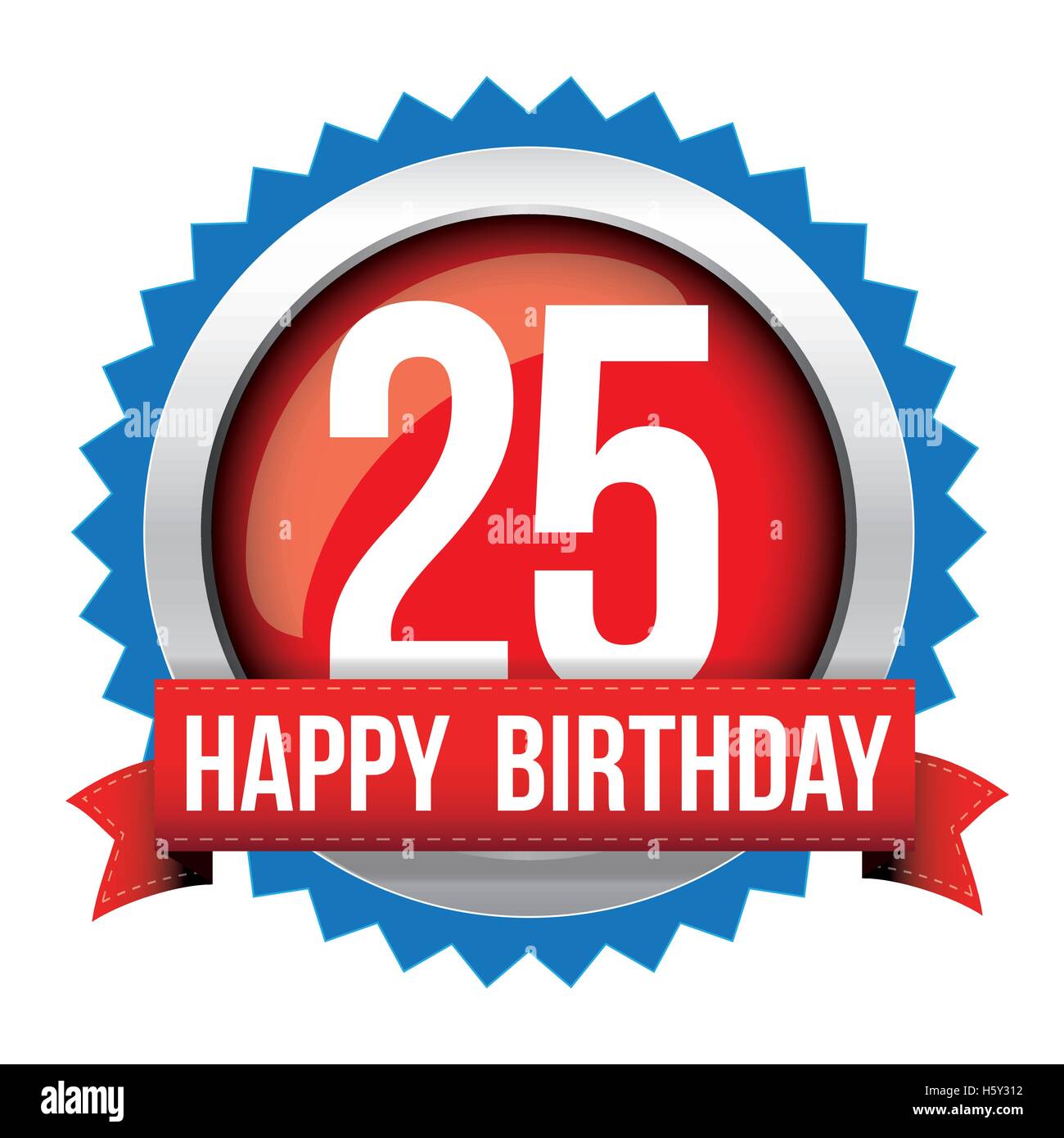 25th anniversary badge hi-res stock photography and images - Alamy
