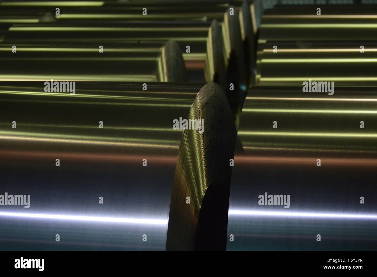 several aluminum coils Stock Photo - Alamy