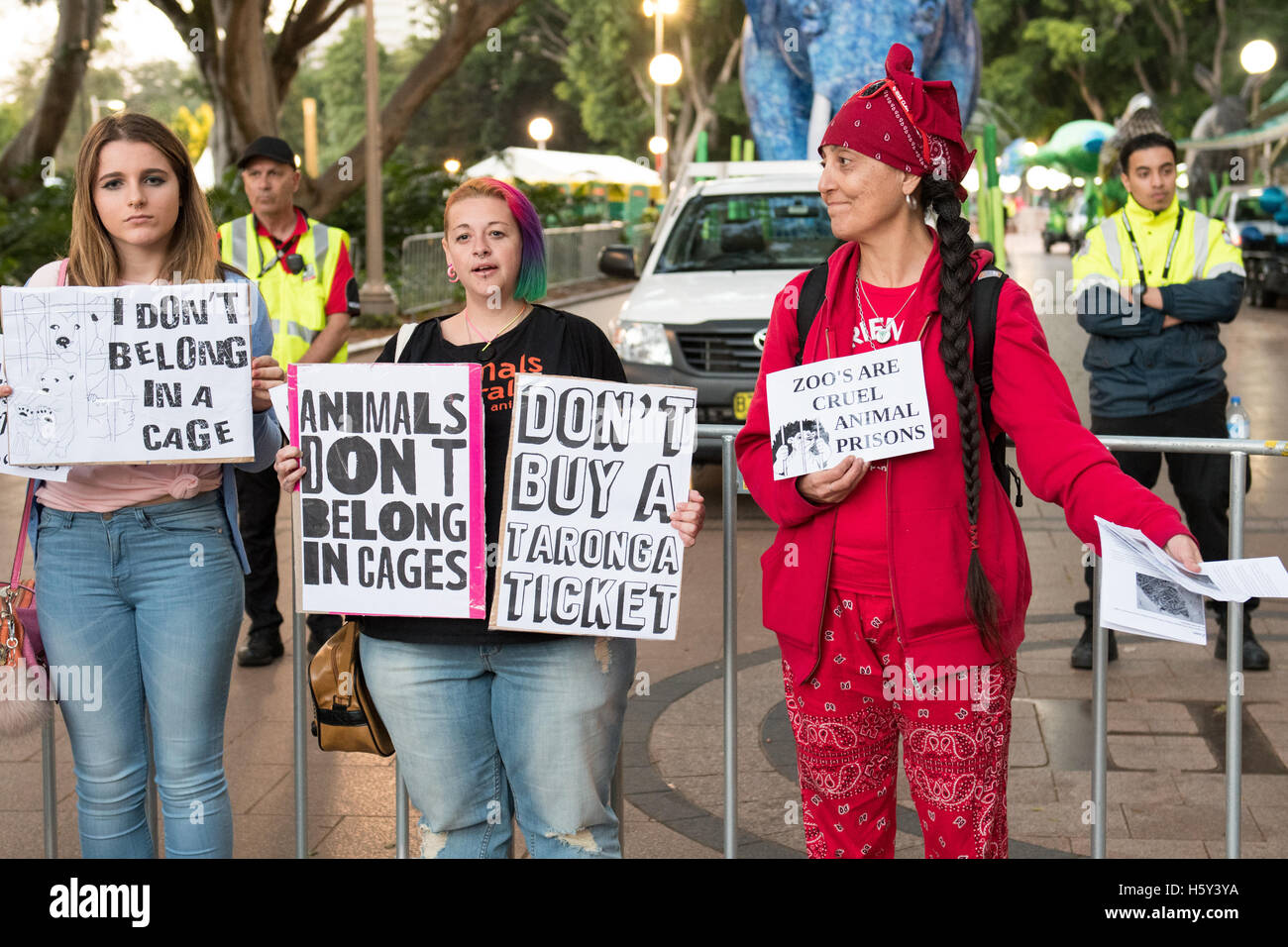 Sydney, Australia - 15th October 2016: A group of animal rights ...