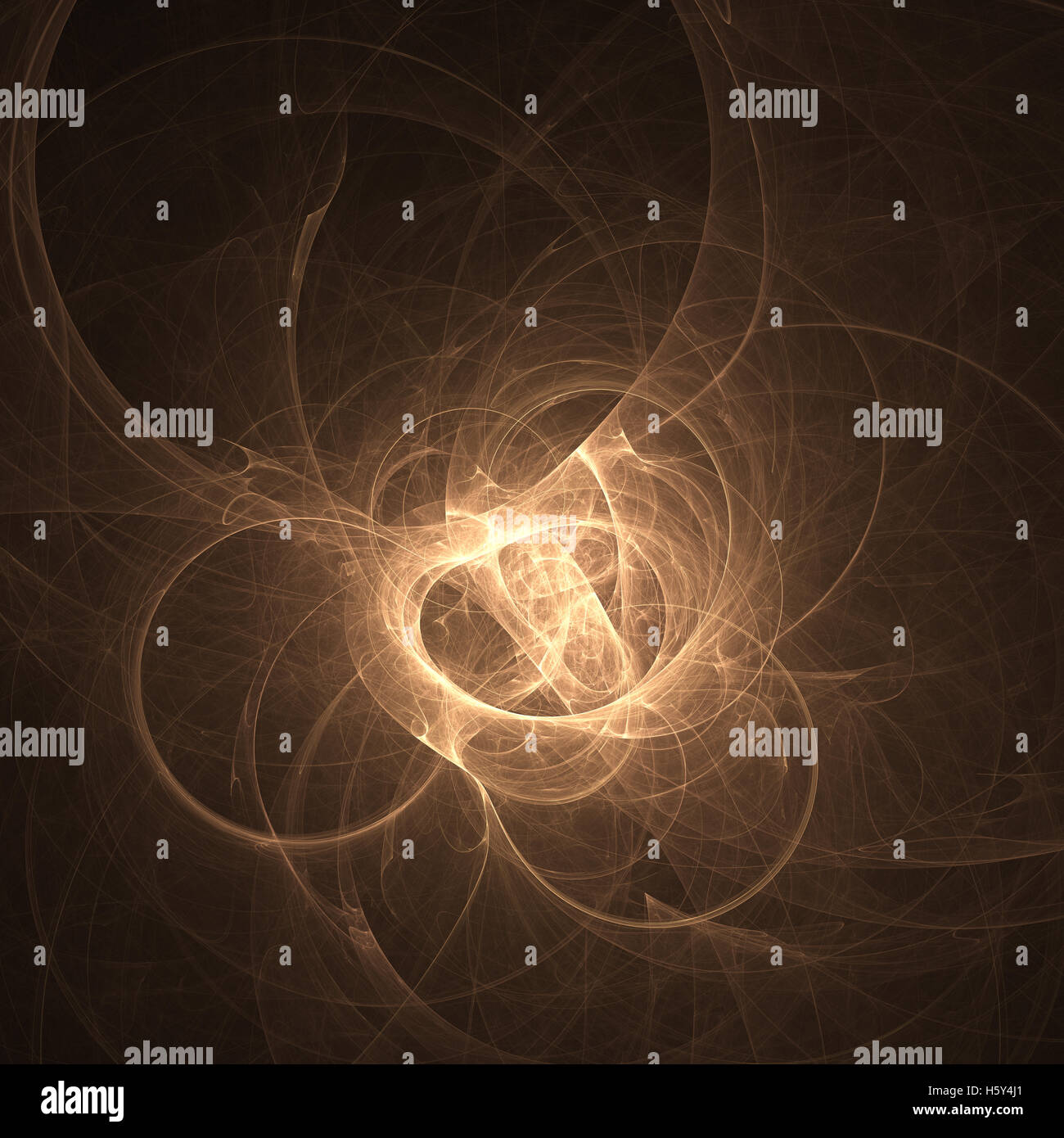 glowing brown curved lines over dark Abstract Background space universe ...