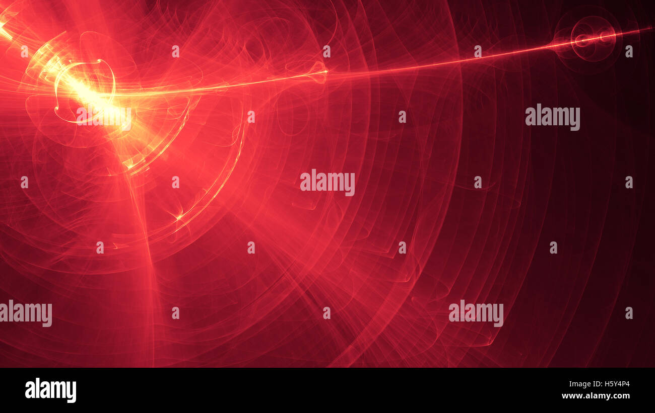 glowing red curved lines over dark Abstract Background space universe ...