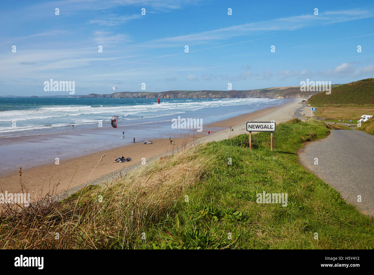 Newgale Beach Pembrokeshire Summer High Resolution Stock Photography ...