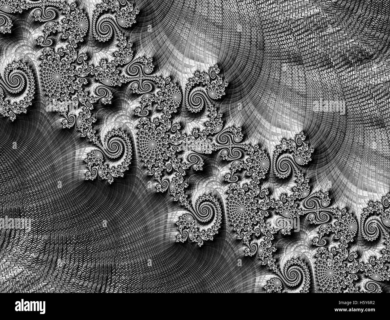 Spiral wave design Black and White Stock Photos & Images - Alamy