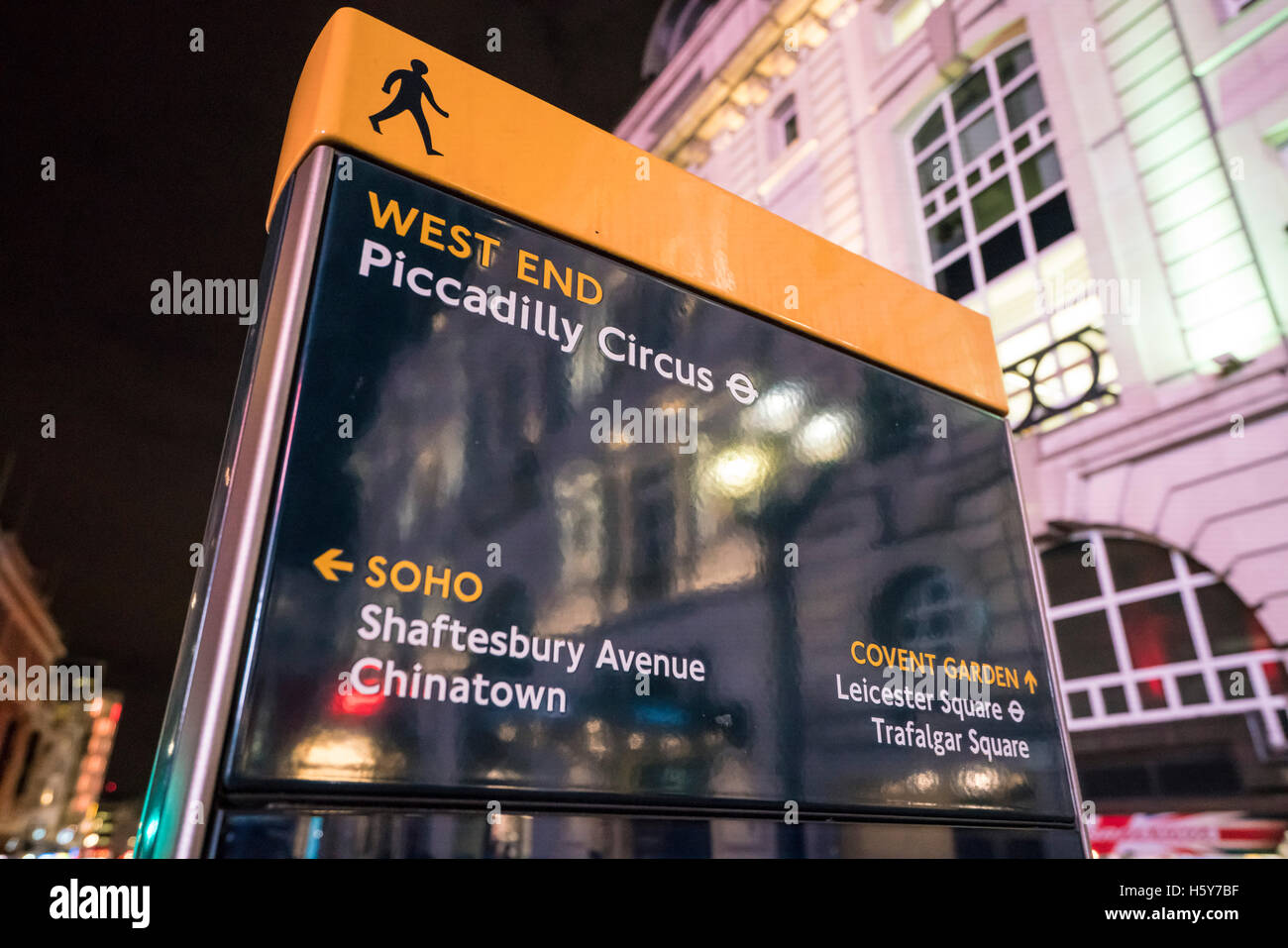 Piccadilly Circus sign LONDON, ENGLAND - FEBRUARY 22, 2016 Stock Photo ...