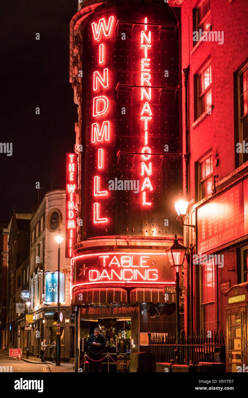 Famous Windmill Table Dance Bar at London West End - Soho LONDON ...