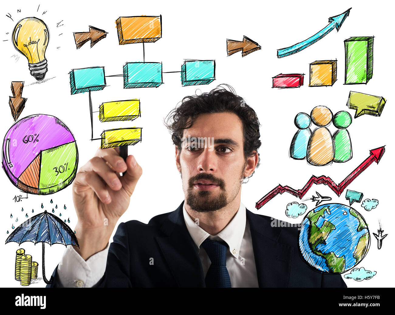 Project of business analysis Stock Photo - Alamy
