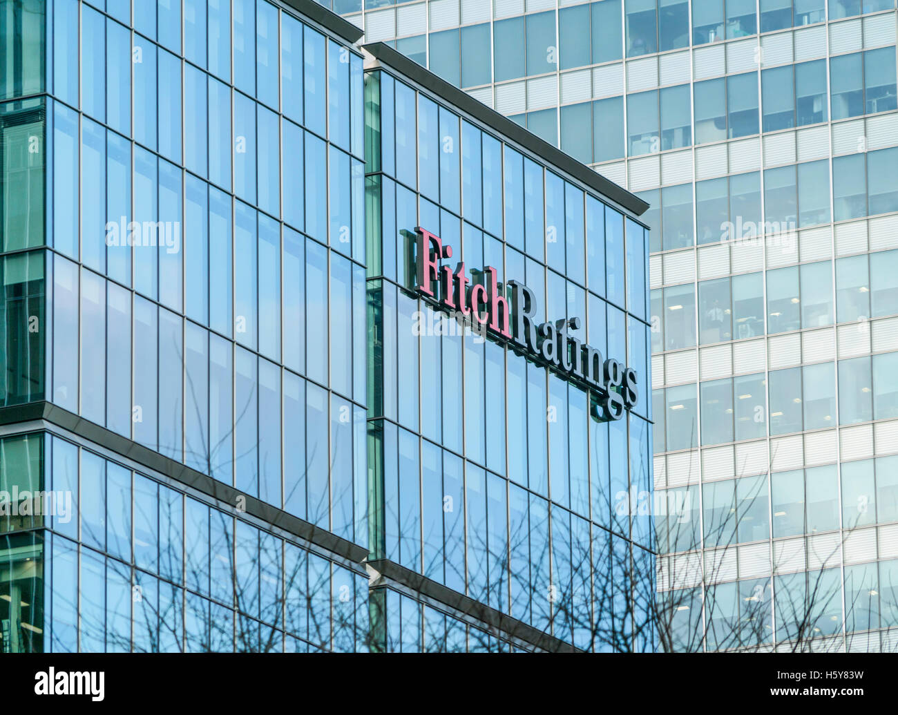 Fitch Ratings building at Canary Wharf - LONDON/ENGLAND FEBRUARY 23 ...