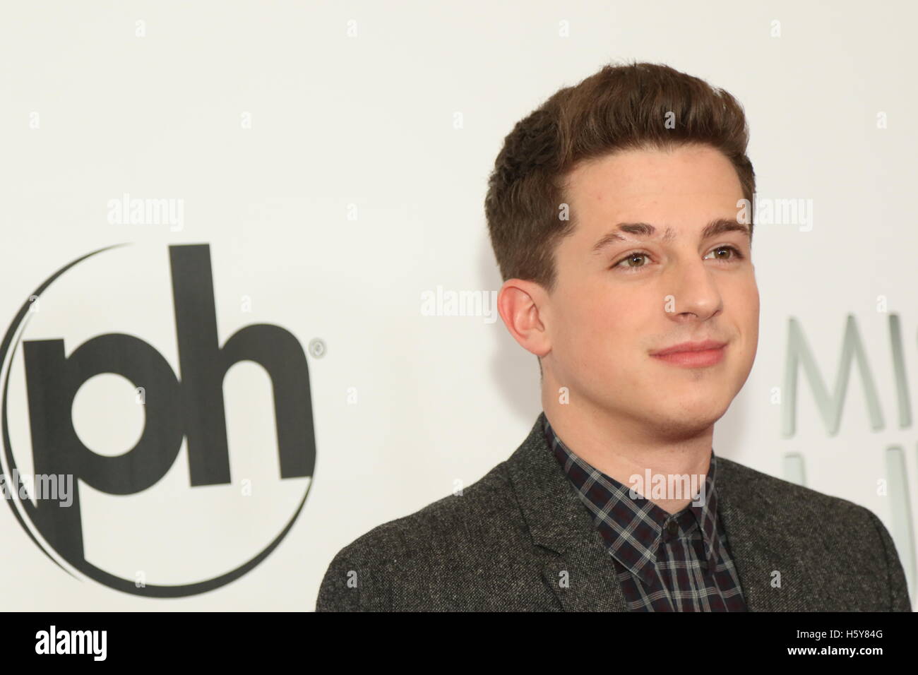 SInger Charlie Puth arrives for the 2015 Miss Universe at Planet ...