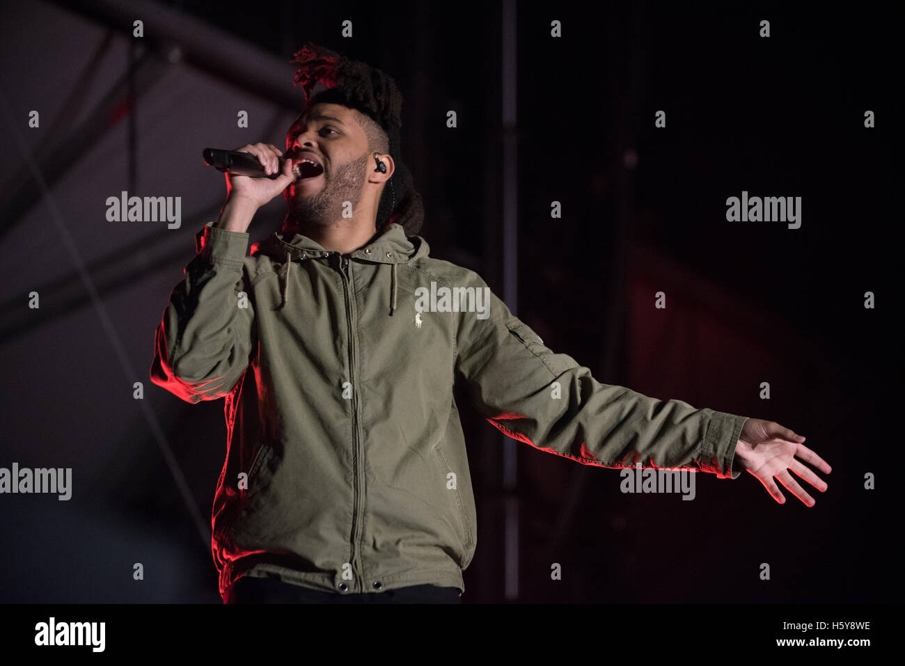 The Weeknd performs at Bumbershoot festival on September 5, 2015 in ...