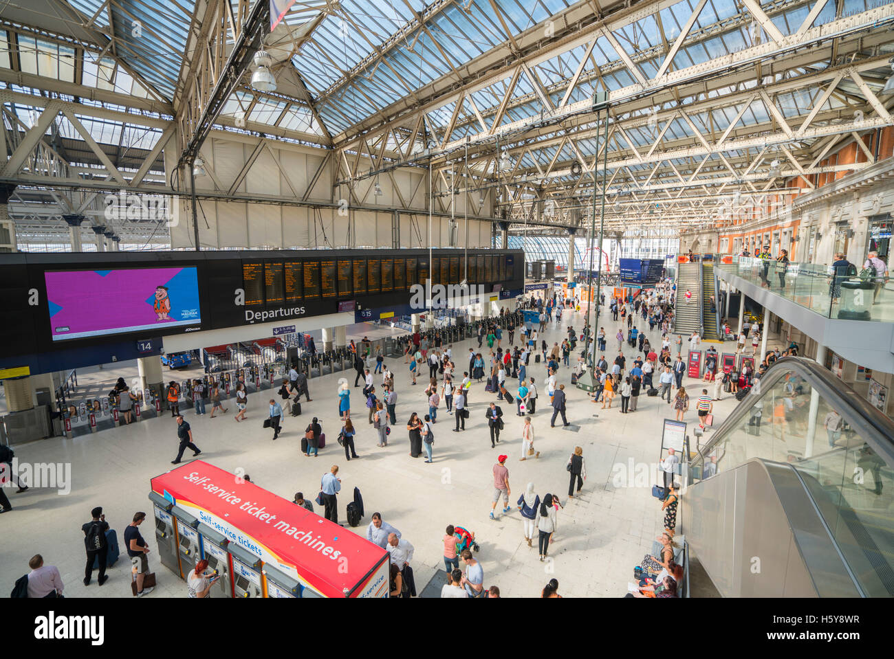 Wide angle aerial view over Waterloo station London Stock Photo - Alamy