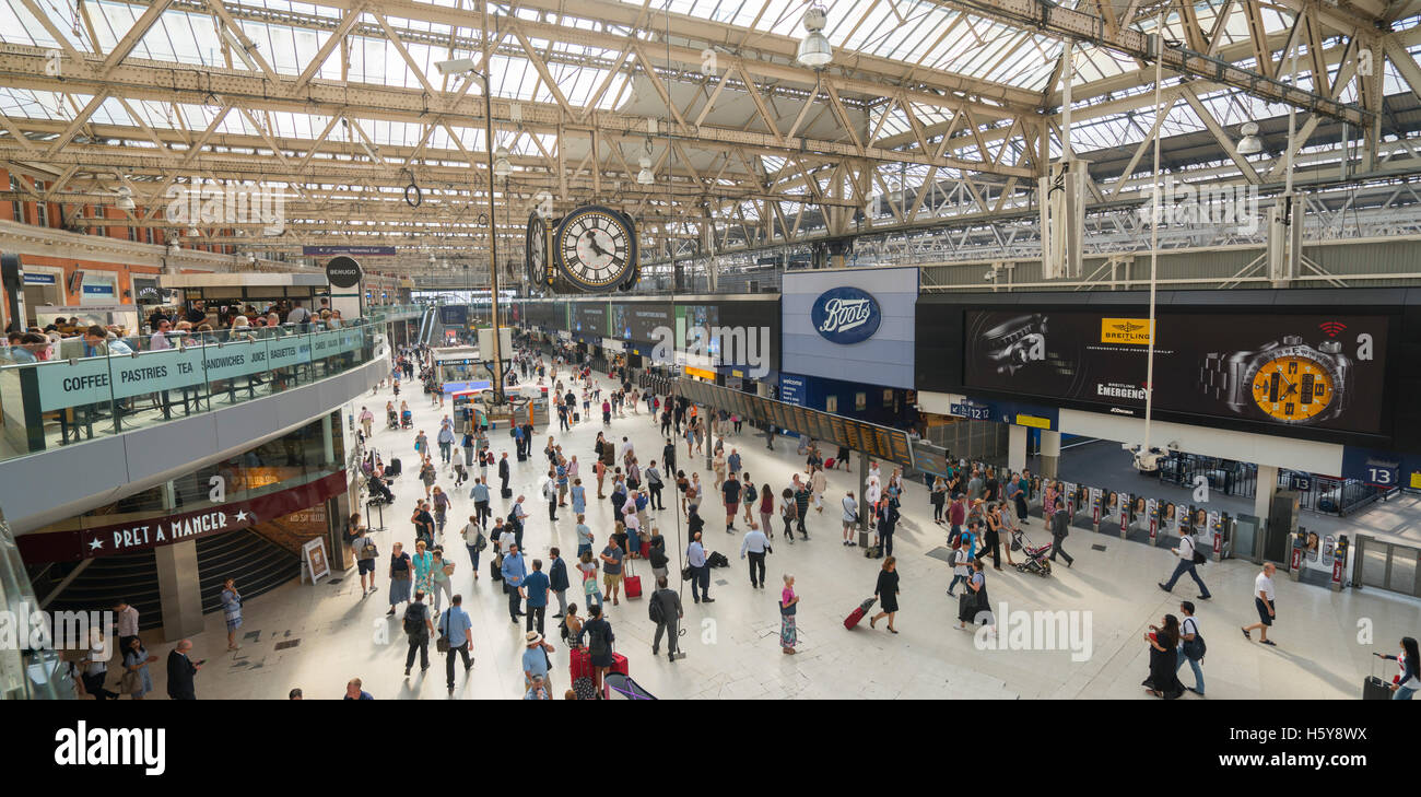 Wide angle aerial view over Waterloo station London Stock Photo - Alamy