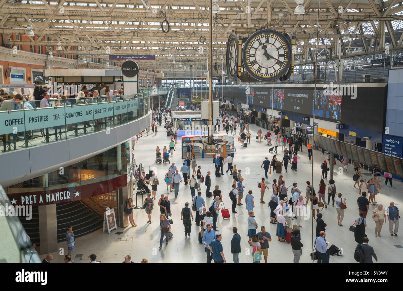 Wide angle aerial view over Waterloo station London Stock Photo - Alamy