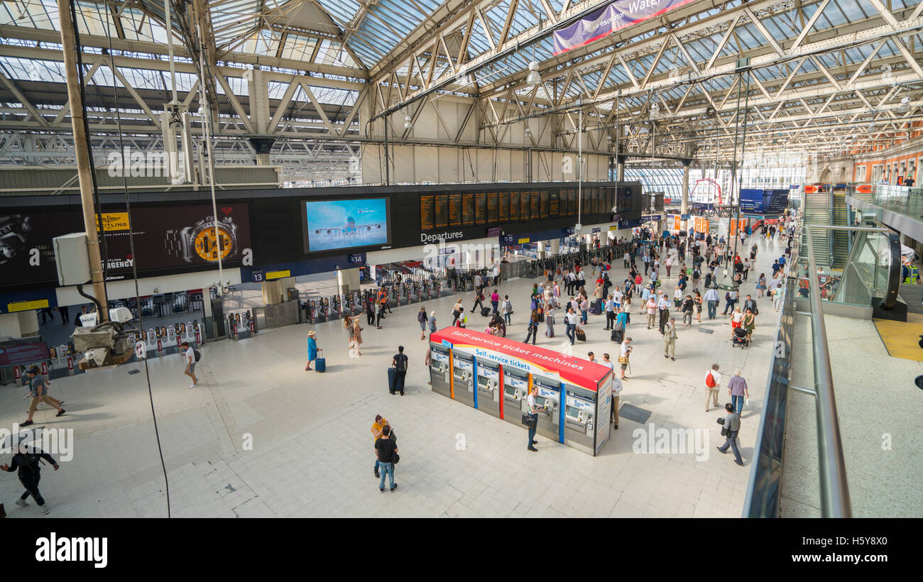 Wide angle aerial view over Waterloo station London Stock Photo - Alamy