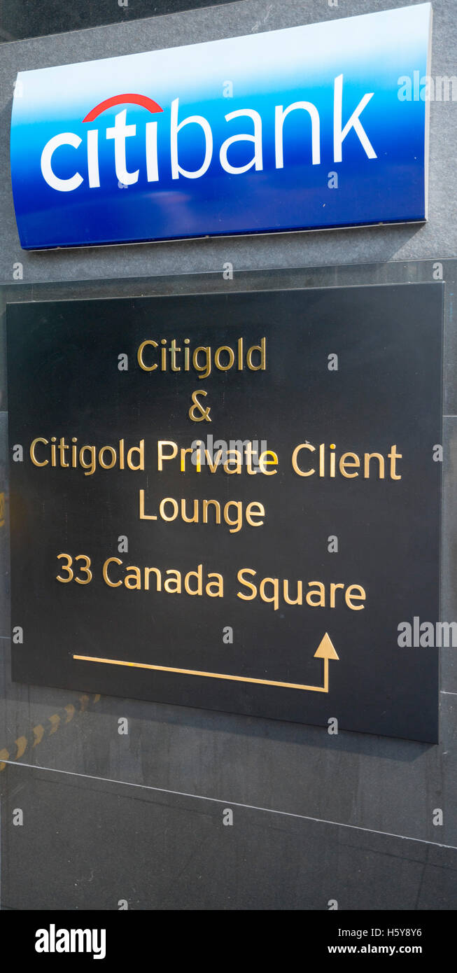 Citibank and Citigroup building at Canary Wharf Stock Photo - Alamy