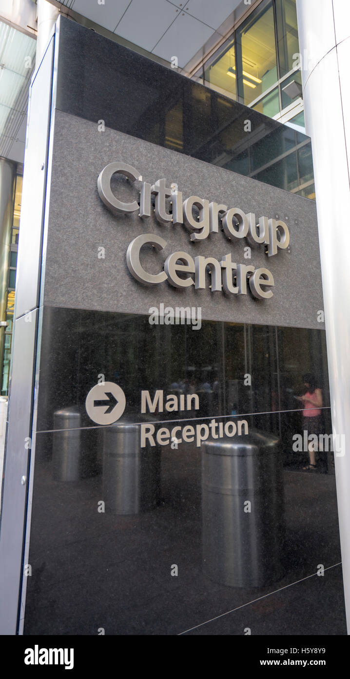 Citibank and Citigroup building at Canary Wharf Stock Photo - Alamy