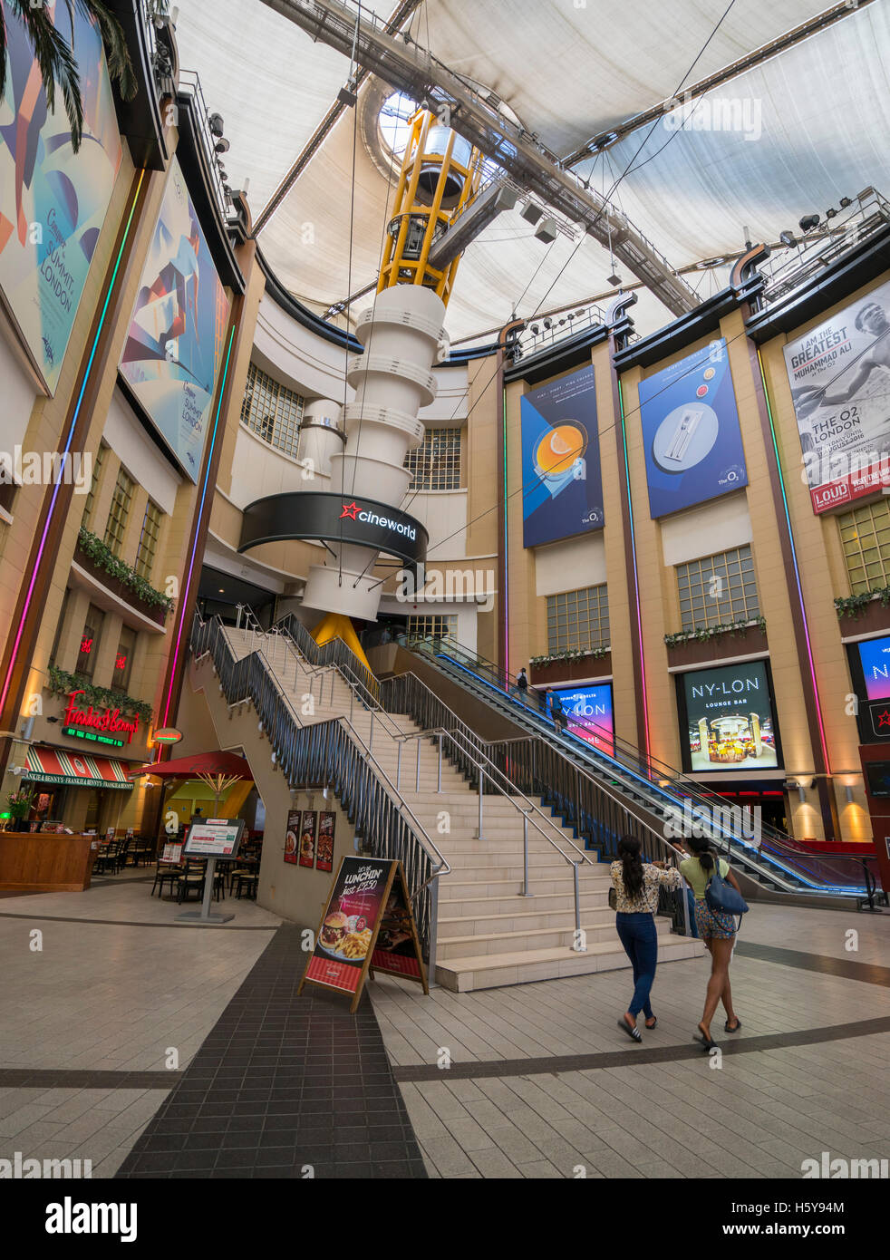 Cineworld movie theatre at O2 Arena London Stock Photo - Alamy