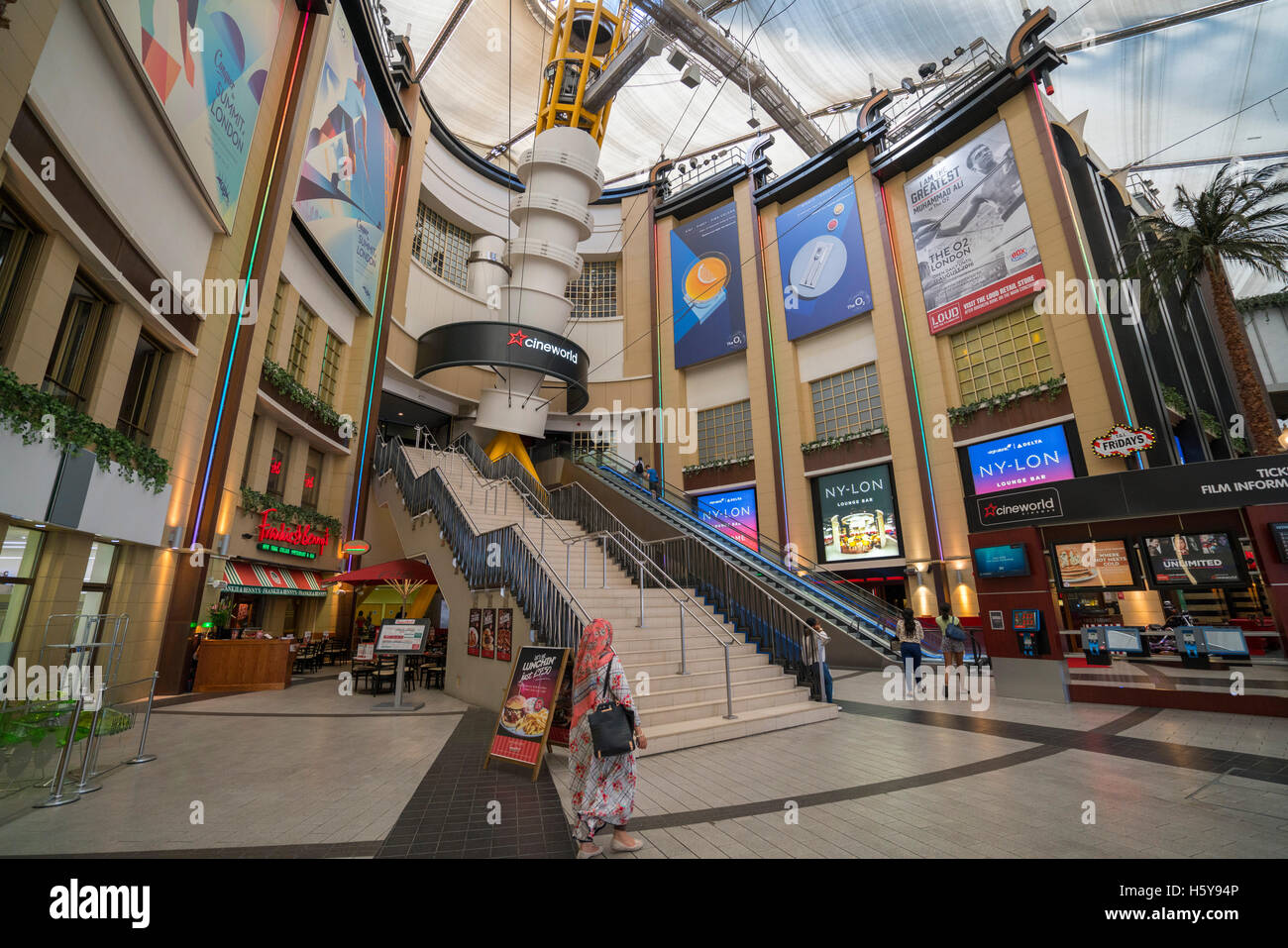 Cineworld movie theatre at O2 Arena London Stock Photo - Alamy