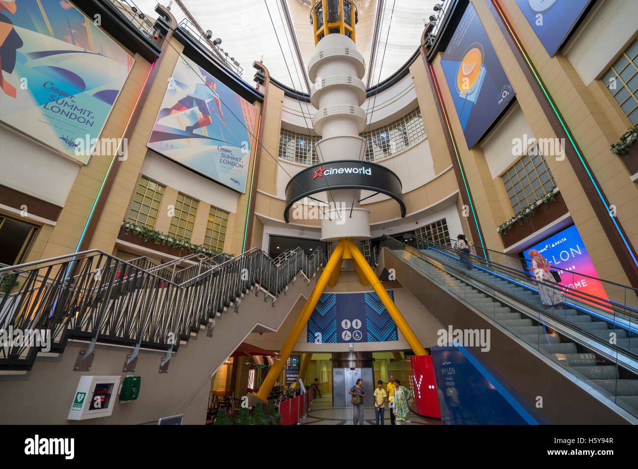 Cineworld movie theatre at O2 Arena London Stock Photo - Alamy