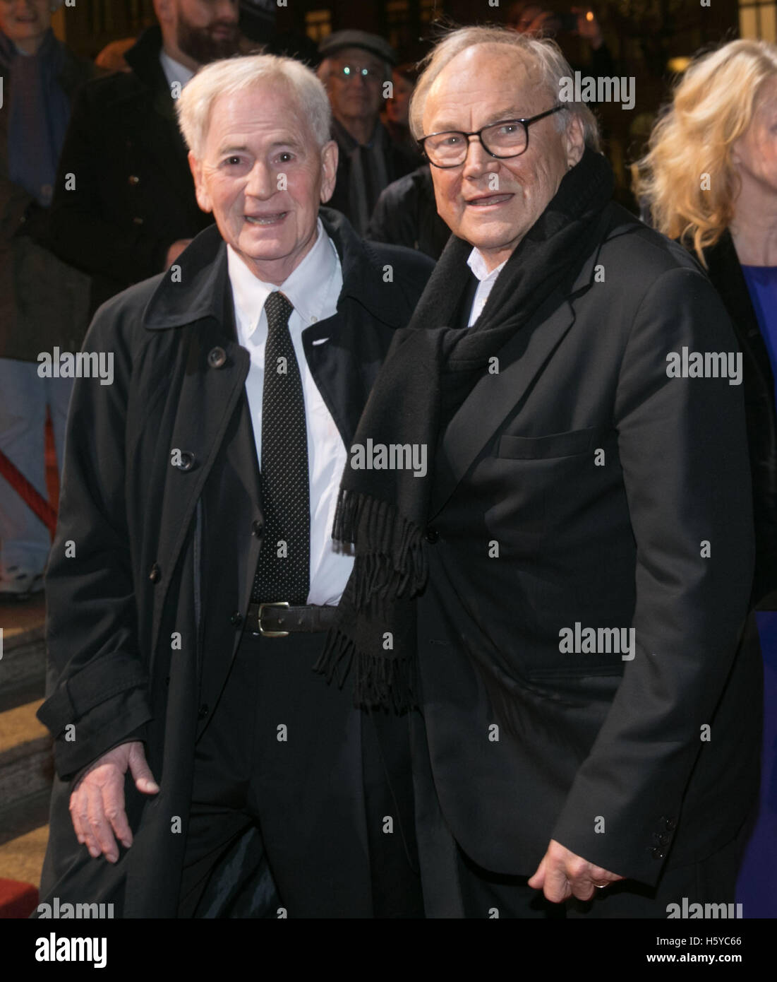 Istvan Szabo (l) and Klaus Maria Brandauer (r) arriving for the ...