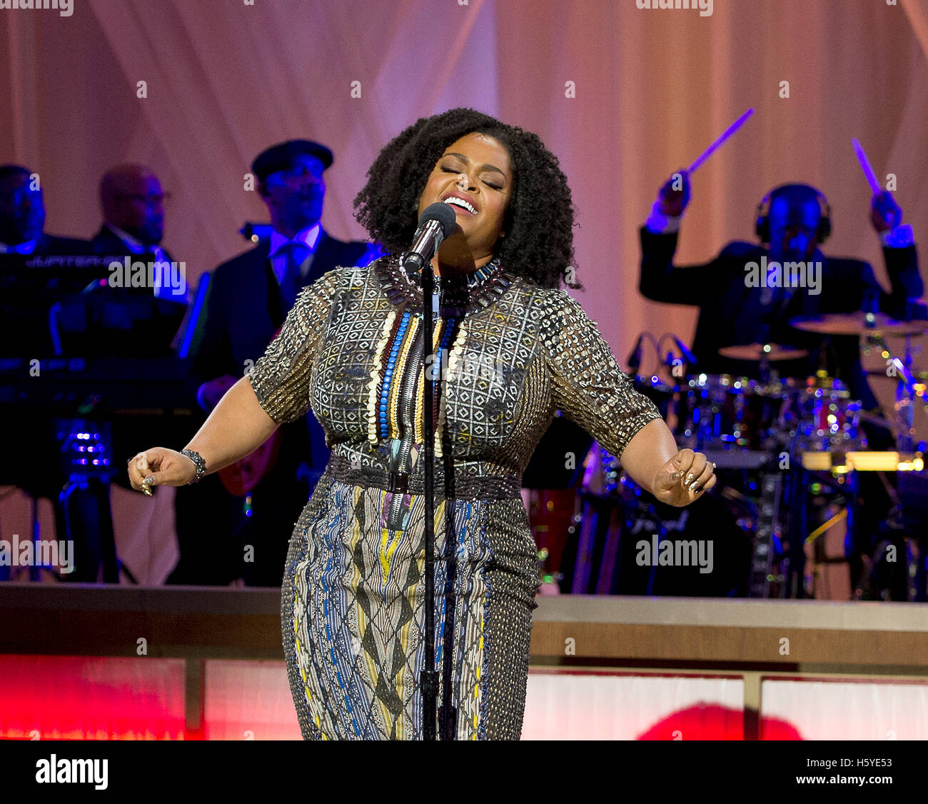American singer-songwriter, model, poet and actress Jill Scott performs ...