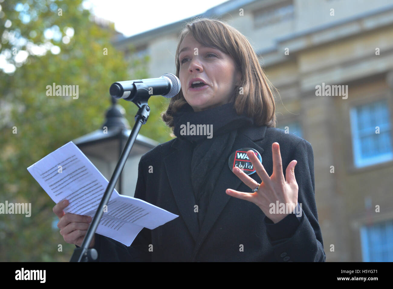 Whitehall, London, UK. 22nd Oct, 2016. A Rally for Aleppo is held ...
