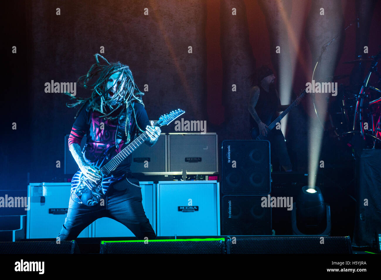 KORN performing at an exclusive live event presented by SiriusXM Radio ...