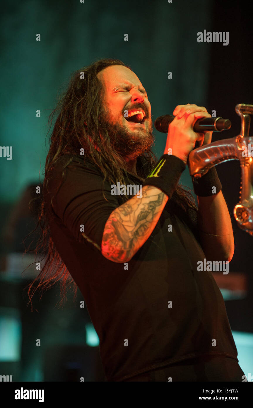 KORN performing at an exclusive live event presented by SiriusXM Radio ...