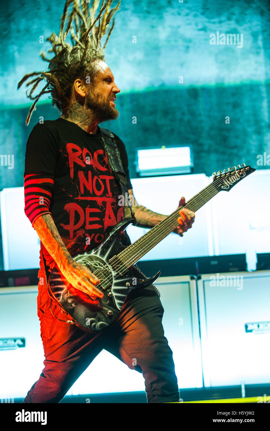 KORN performing at an exclusive live event presented by SiriusXM Radio ...